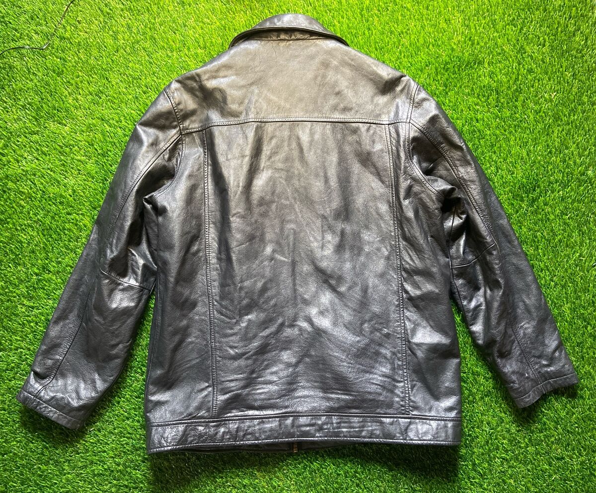 Wilson Leather Men's Size M Bomber Jacket Black Leather M Wilson Leather Men's Size M Bomber Jacket Black Leather M