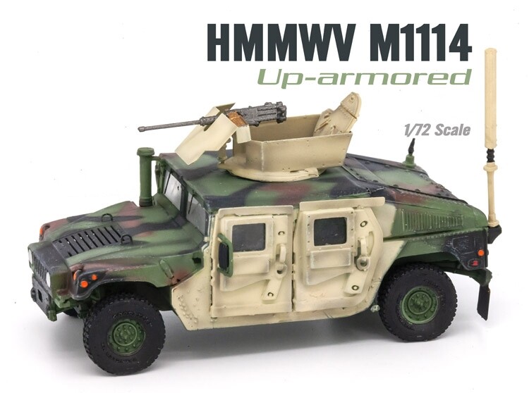 1/72 HMMWV M1114 Up-armored Frag5 Mixed Camouflage Assembled Plastic ...
