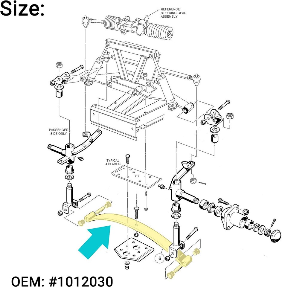 Heavy Duty Golf Cart Front Leaf Spring for Club Car DS 81-up ...