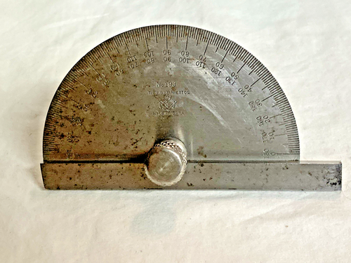 Vintage Starrett No. 193 Steel Protractor, Angle Finder, Machinist Tool ...