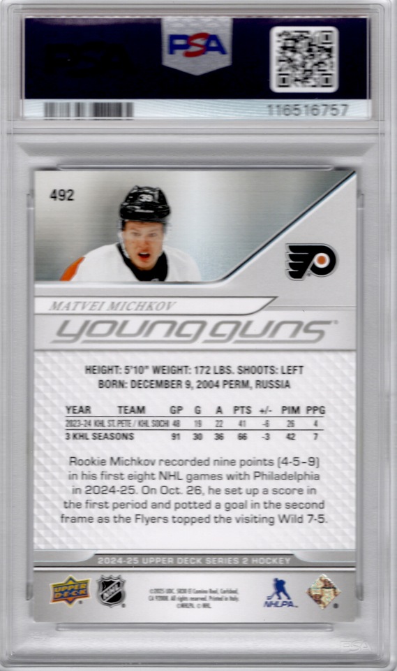 2024 Deck Matvei Michkov #492 PSA 9 | eBay