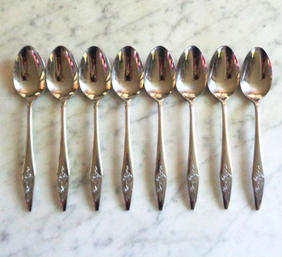 Royal Rose Stainless Steel Japan Vintage 6 1/8 inch Set of 8 Teaspoons ...