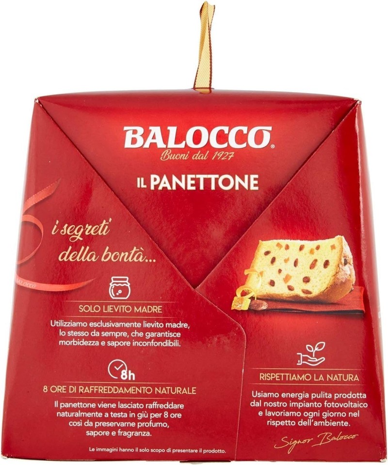BALOCCO IL Panettone Classico 750g |Italian Christmas Cake | PACK OF 2 ...