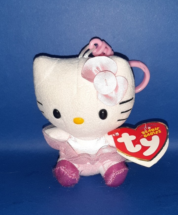 Ty Plush Hello Kitty Beanie Boos Plush Big Eye Keychain Toy Doll | eBay