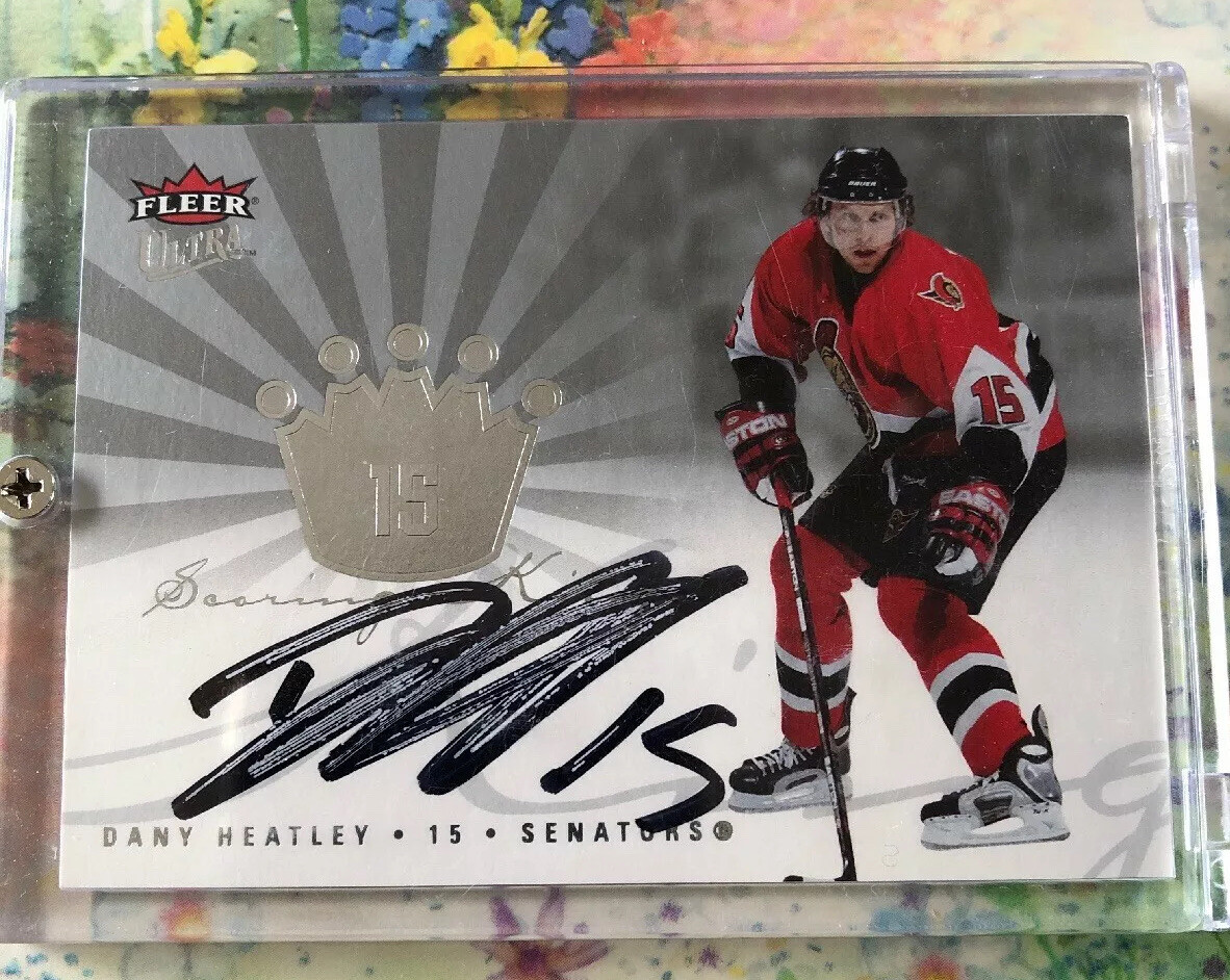 Dany Heatley Hans Autographed Fleer Hockey Card | eBay