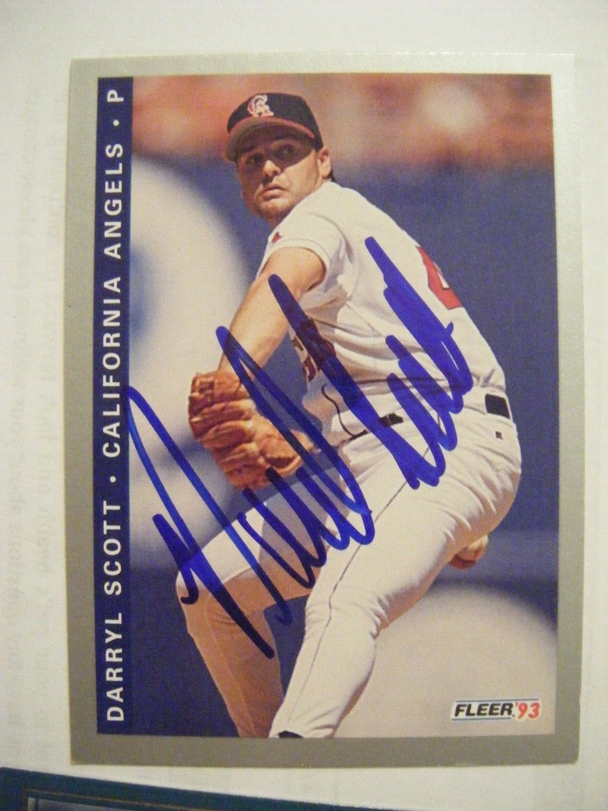 DARRYL SCOTT signed ANGELS 1993 Fleer baseball card AUTO LOYOLA ...