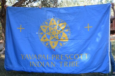 Rare Vtg Large Yavapai Prescott Indian Tribe Flag - 7' 9" x 4' 8 ...