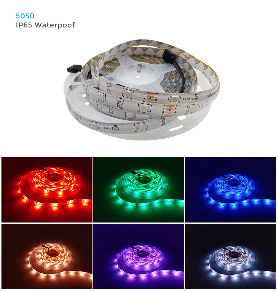 AU STOCK 5M RGB 5050 Waterproof 300 LED Strip Light 44 Key Remote 12V ...