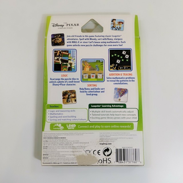 Leapster 1 & 2 Disney Pixar Collection Toy Story Wall-e Learning Game ...