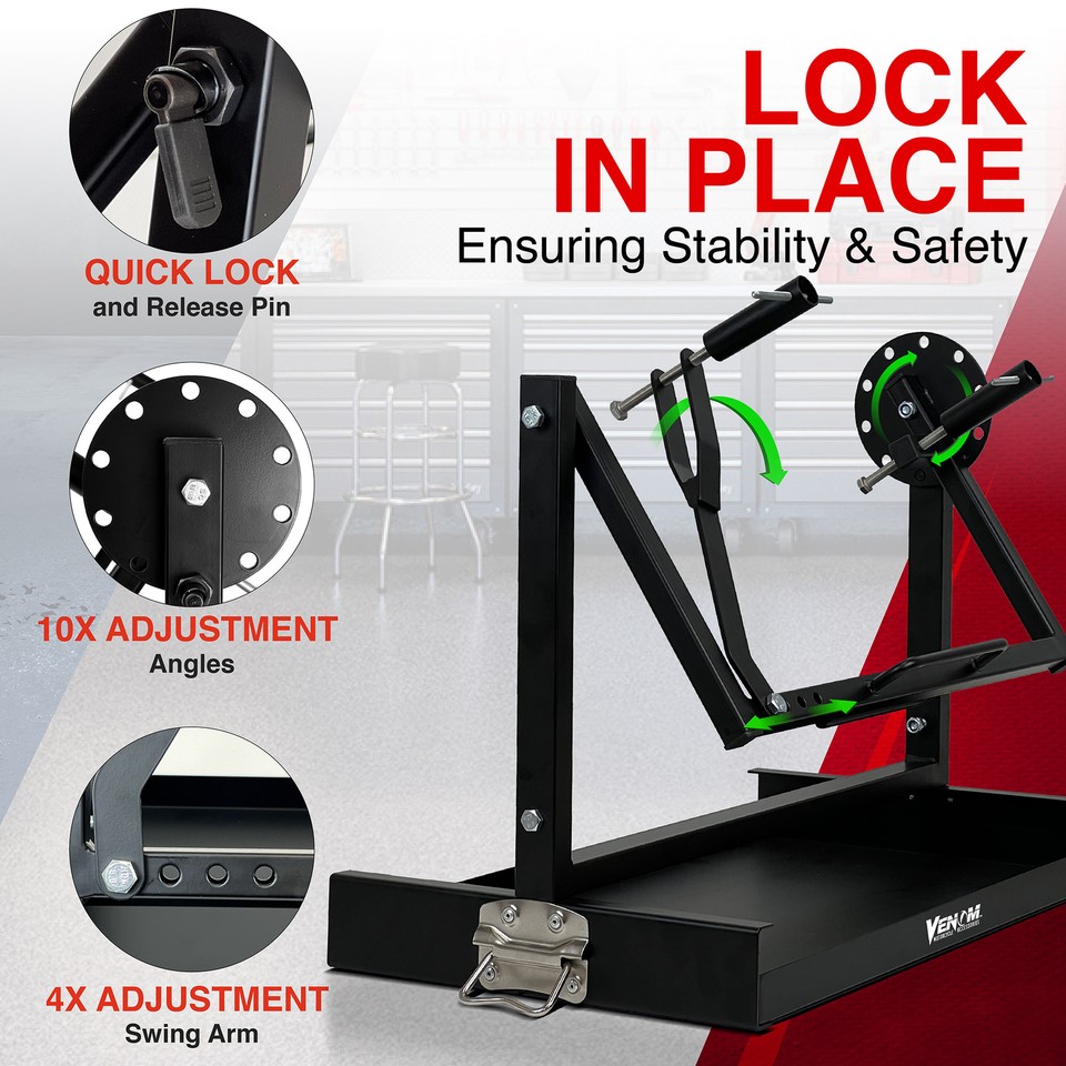 10 Adjustment Angles Engine Stand W/ Removable Oil Drip Pan ...