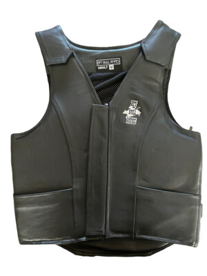 EPT Leather Bull Riding Vest V2.0- Black Leather EPT Brand - Adult ...