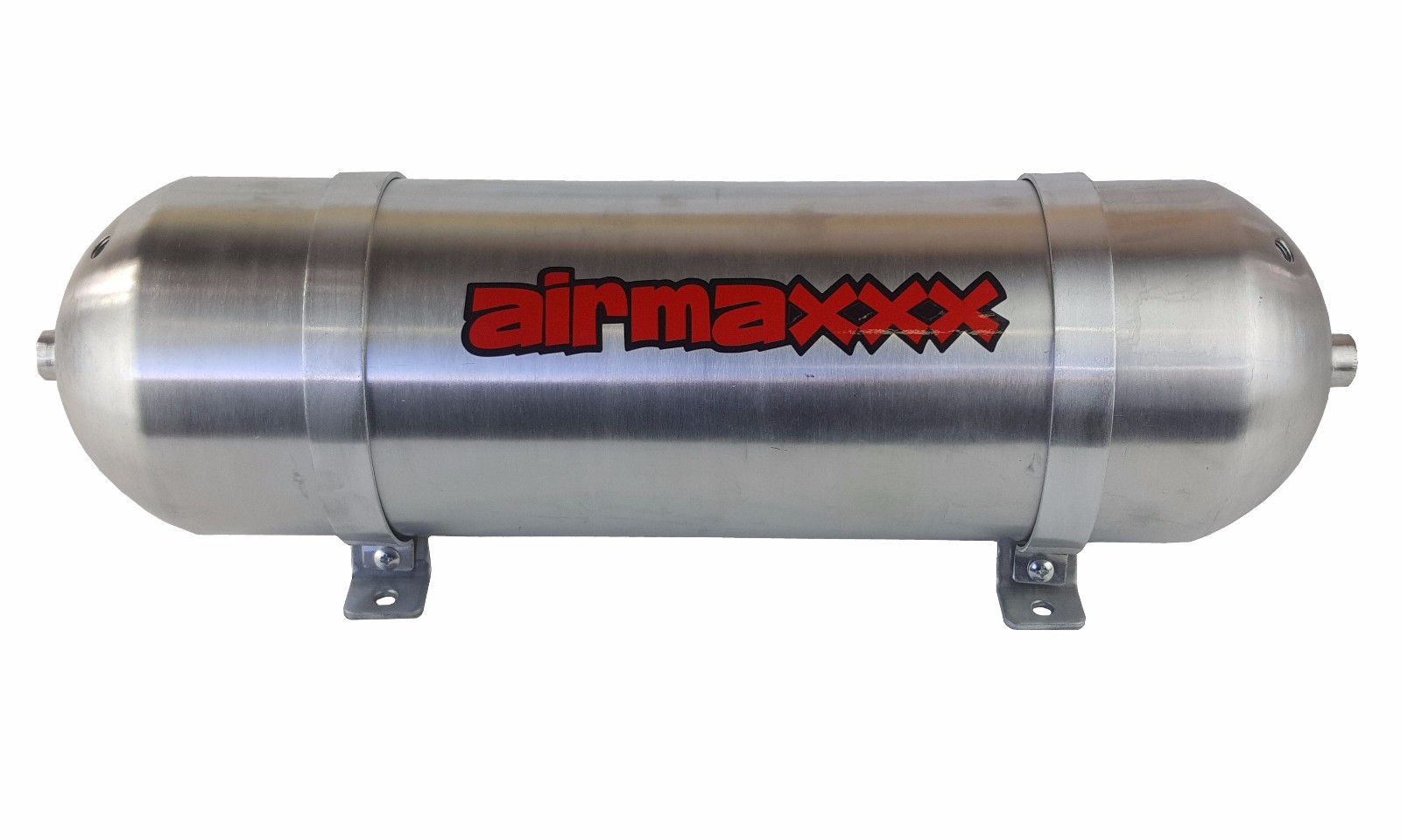 3 Gallon 6 Port Air Tank 24" Seamless Raw Aluminum Air Ride Suspension ...