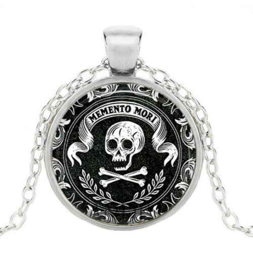 MEMENTO MORI SKULL DEATH Pendant On 20" 925 Sterling Silver Necklace ...