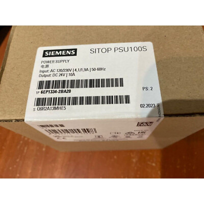 New Siemens SITOP PSU100S 24 V/10 A power supply 6EP1334-2BA20 ...