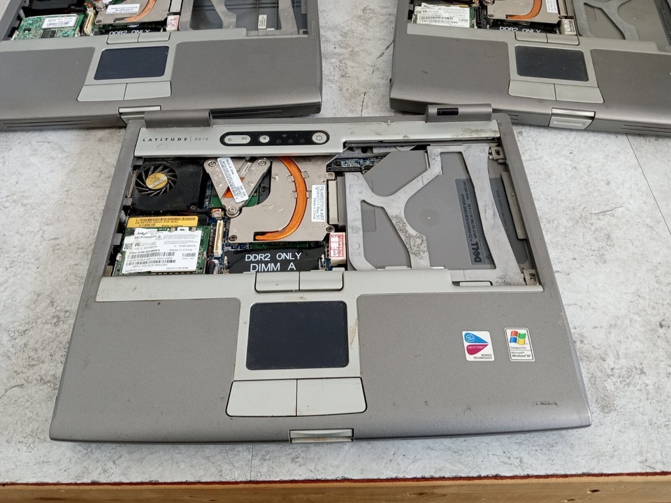 Lot of 3 - Dell Latitude D610 14" Laptops Intel Pentium - PARTS ...
