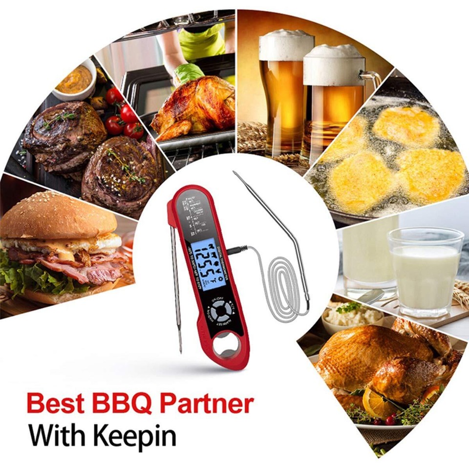 Digital Meat Thermometer for Cooking Smoker Oven Double-Probe Meat ...