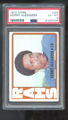 1972 Topps #289 Kermit Alexander PSA 6 Graded Football Card NFL HIGH ...