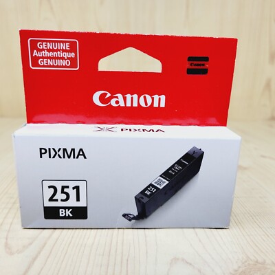 NEW!! Canon 251 BK 6513B001 Replacement Inkjet Cartridge MG5520 Printer ...