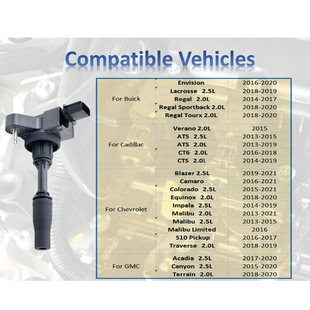 4pcs Ignition Coils + 4pcs Iridium Spark Plugs For Chevrolet Buick GMC ...