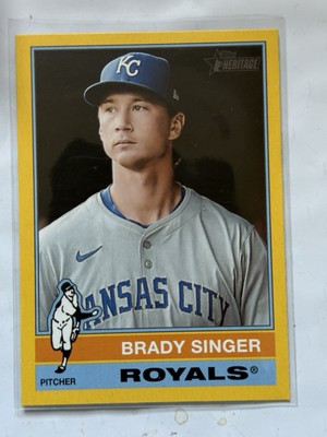 2025 Topps Heritage - Brady Singer #333 - Dark Yellow Border - Royals ...