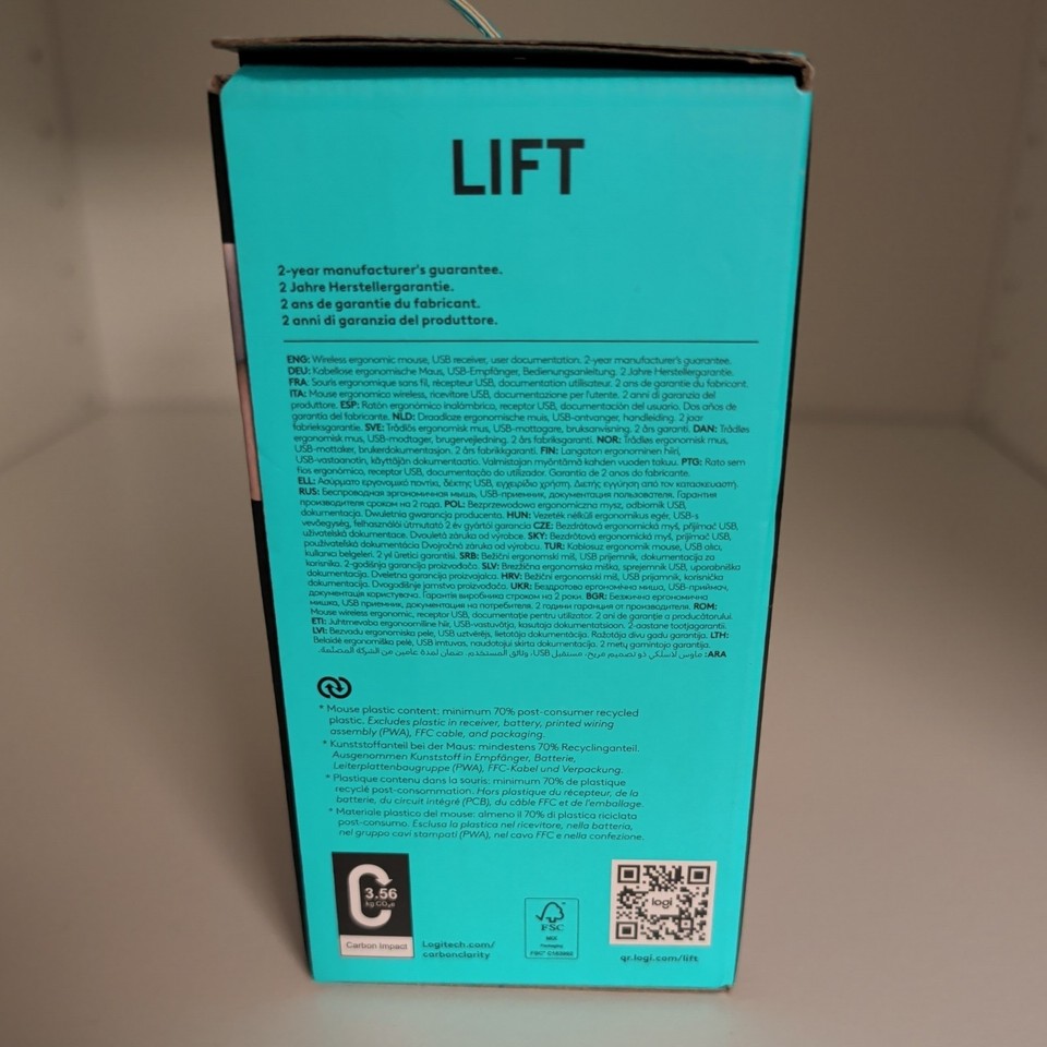 Logitech Lift Wireless Vertical Mouse - Graphite (Right-Handed) BRAND ...