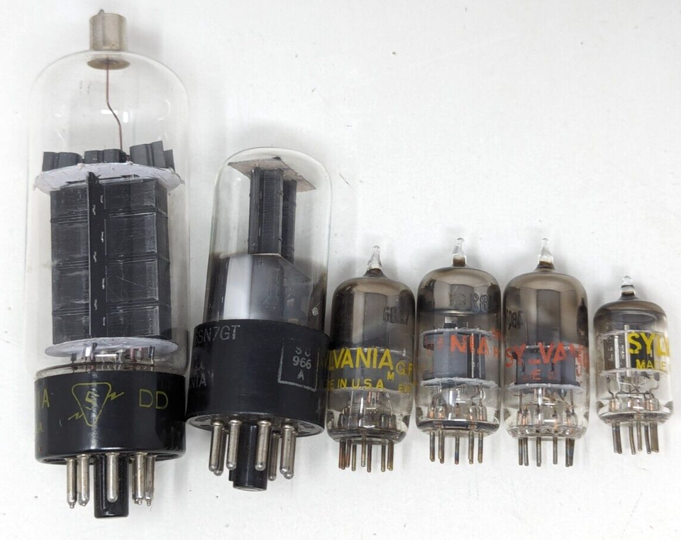 Vintage Sylvania Audio Radio Amplifier Rectifier Electron Vacuum Tubes ...
