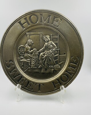 Home Sweet Home Vintage Pewter 9 1/2" Plate Sexton 1972 Wall Hanger | eBay