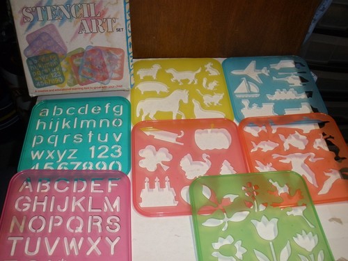Tupperware Tuppertoys Stencil Art 7 stencils in original box (T3) | eBay