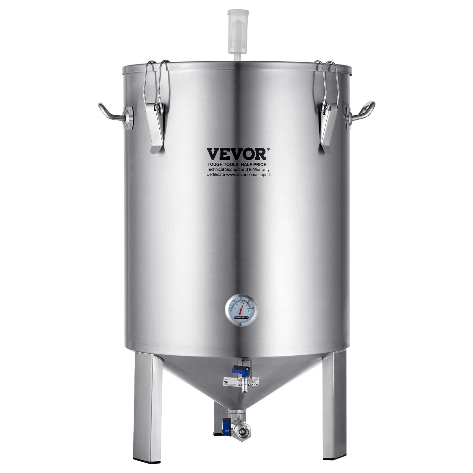 VEVOR 16 Gal Stainless Steel Home Brew Kettle Set Beer Brew Bucket ...