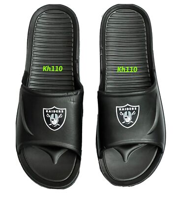 Las Vegas Raiders NFL 2022 Men's Slide Sandals | eBay