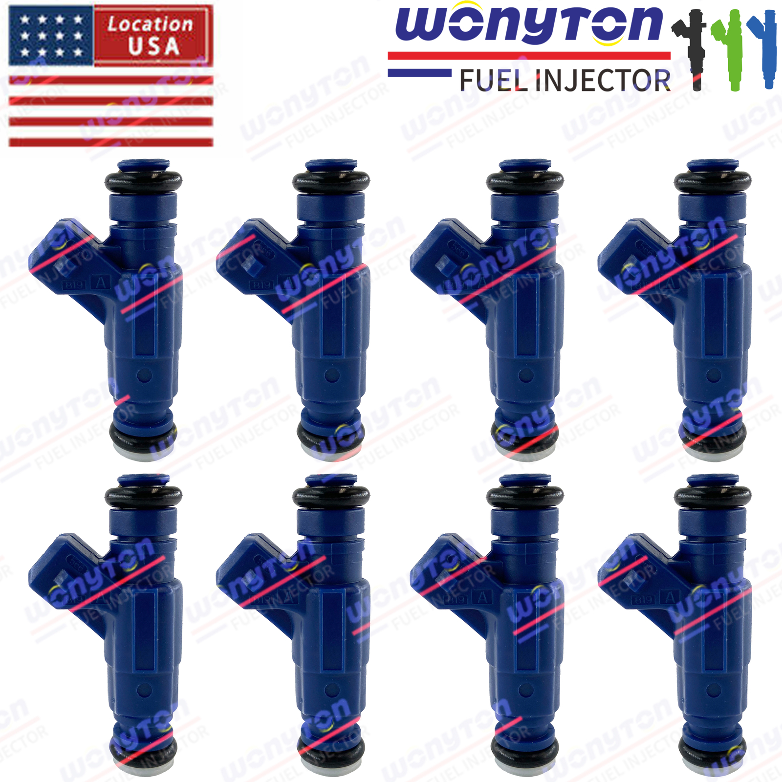 Set of 8 0280156102 OEM Fuel Injector For 03-05 Porsche Cayenne 4.5L V8 ...