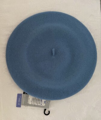NWT Parkhurst 100% WOOL Basque Beret Hat • Style 25001 • BLUE • Unisex ...