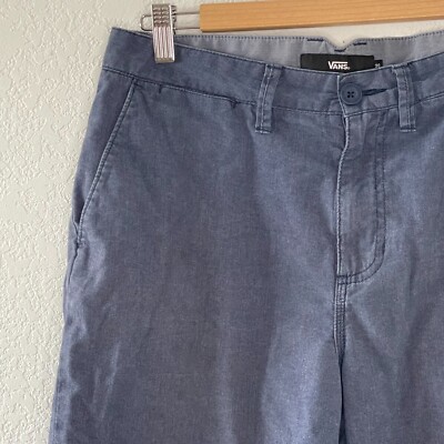 VANS Shorts Men’s Size 30 Chino Skateboard Blue Flat Front Casual ...