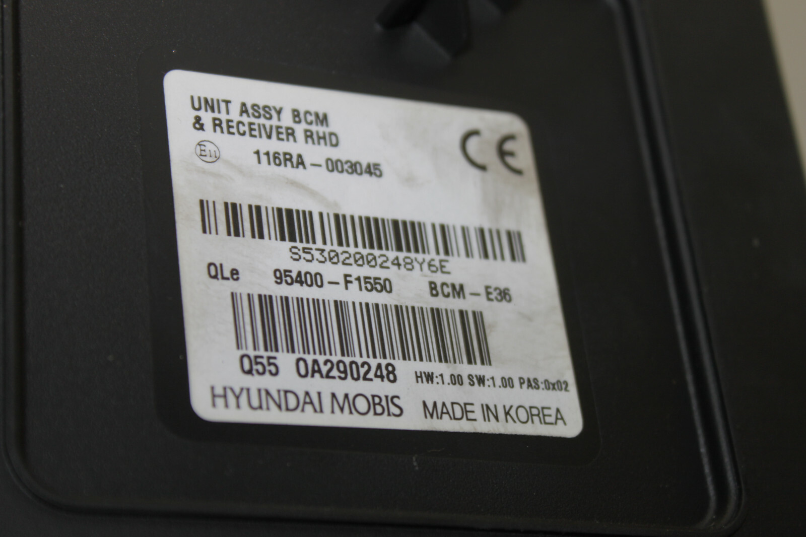 #10950A Kia Sportage 2017 Rhd Bcm Corps Contrôle 95400-F1550 | eBay