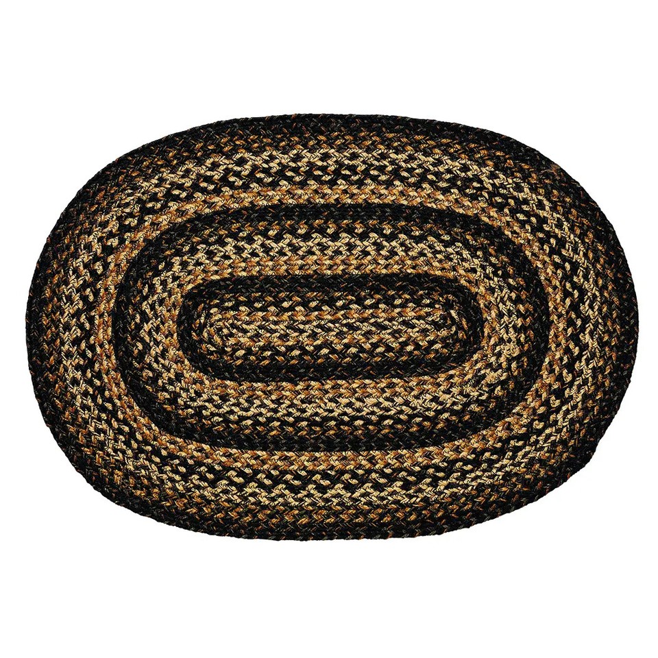 Black Forest Braided Area Rug By IHF Rugs. Oval & Rectangle. Many Sizes ...