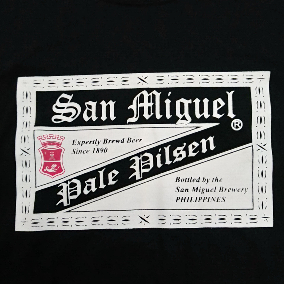 San Miguel Pale Pilsen Logo T-Shirt - Novelty Shirt Small Black | eBay