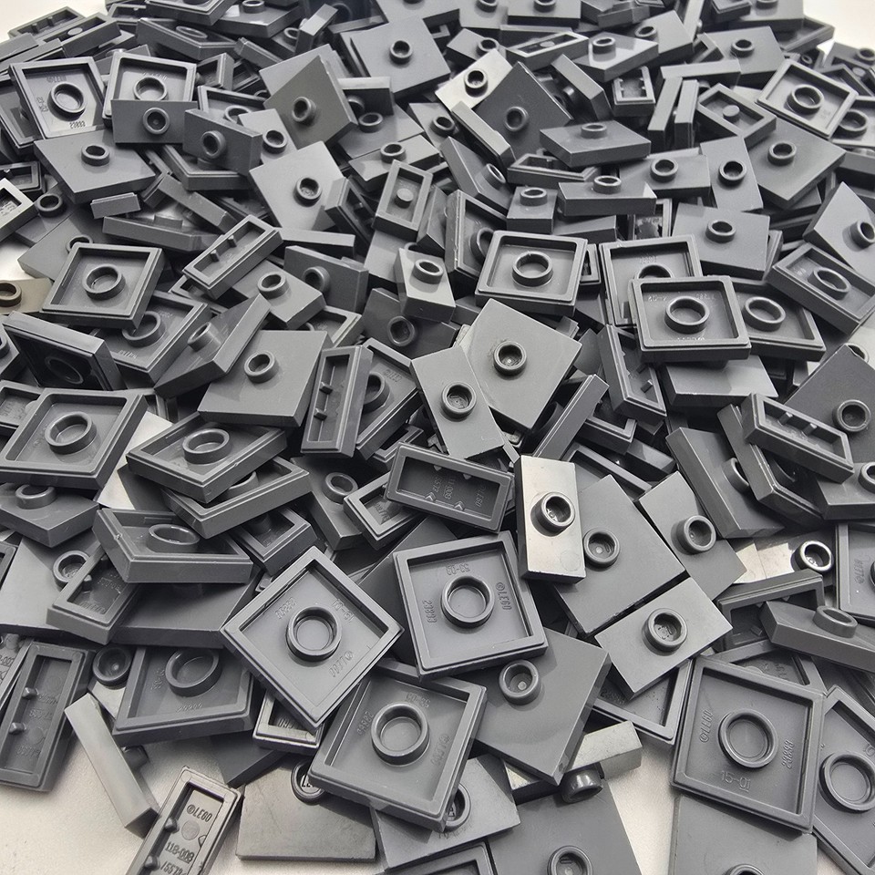 LEGO 1x2 2x2 Dark Grey Jumper Tiles size Big Bundle MOCS 3794 87580 LOT ...