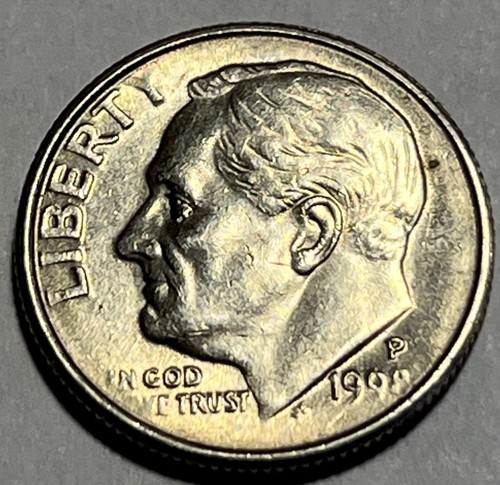 1998 P Roosevelt Dime Errors Weak Strike Through Grease Faint Date ...
