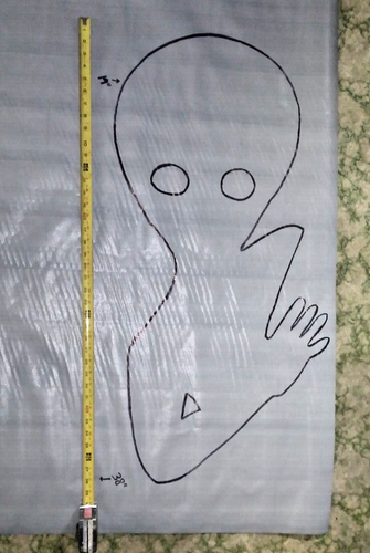 ALIEN Woodworking Stencil / Pattern SHADOW YARD ART 19" x 38" | eBay