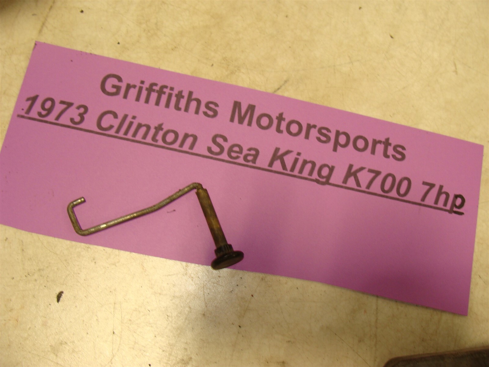 1973 Clinton 7hp sea king outboard motor K700 1107A CHOKE PULL KNOB ...