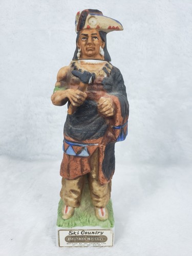 Ski Country PAWNEE Native American Indian Decanter Label Whiskey ...