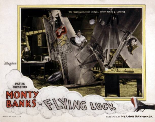Flying Luck Lobby Card Monty Banks 1927 Old Movie Photo | eBay Australia