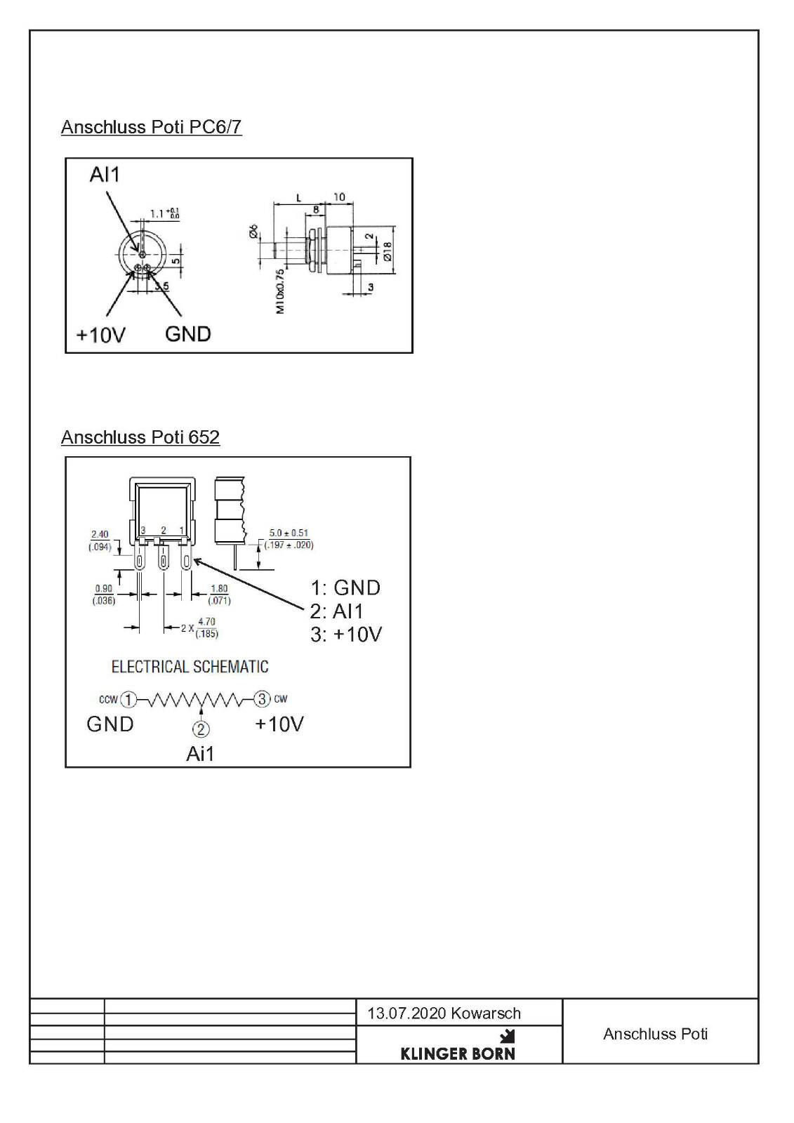Poti-Set: Cermet Potentiometer 2W 2,5k, Drehknopf und Skala, Nr. 8500. ...