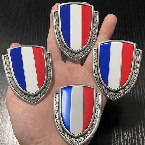 4pcs Metal France French Flag Car Trunk Rear Fender Emblem Badge Decal ...