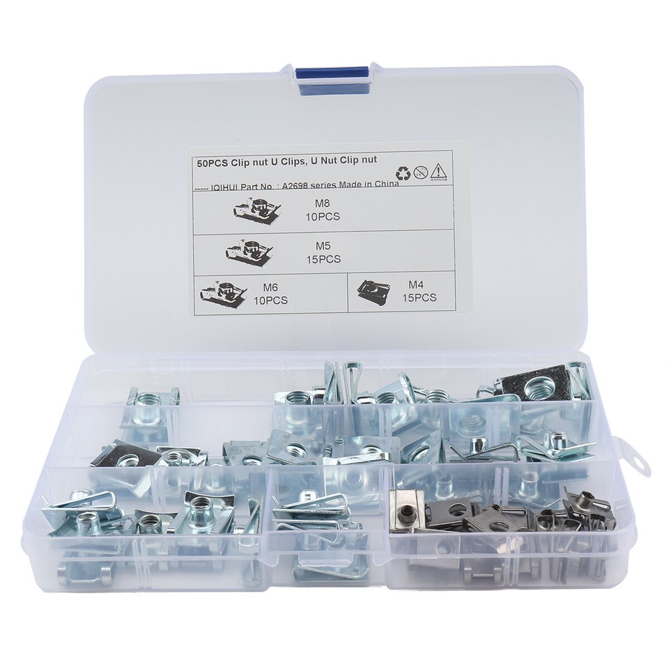 Stainless Steel U-shaped Clips Nuts Speed Fasteners For Car M5 M6 M4 M8 ...