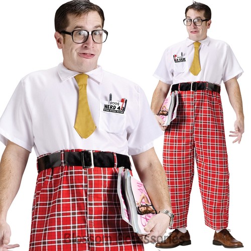 CL771 50s Nerd Geek School Uniform Funny College Retro 1950s Fancy ...