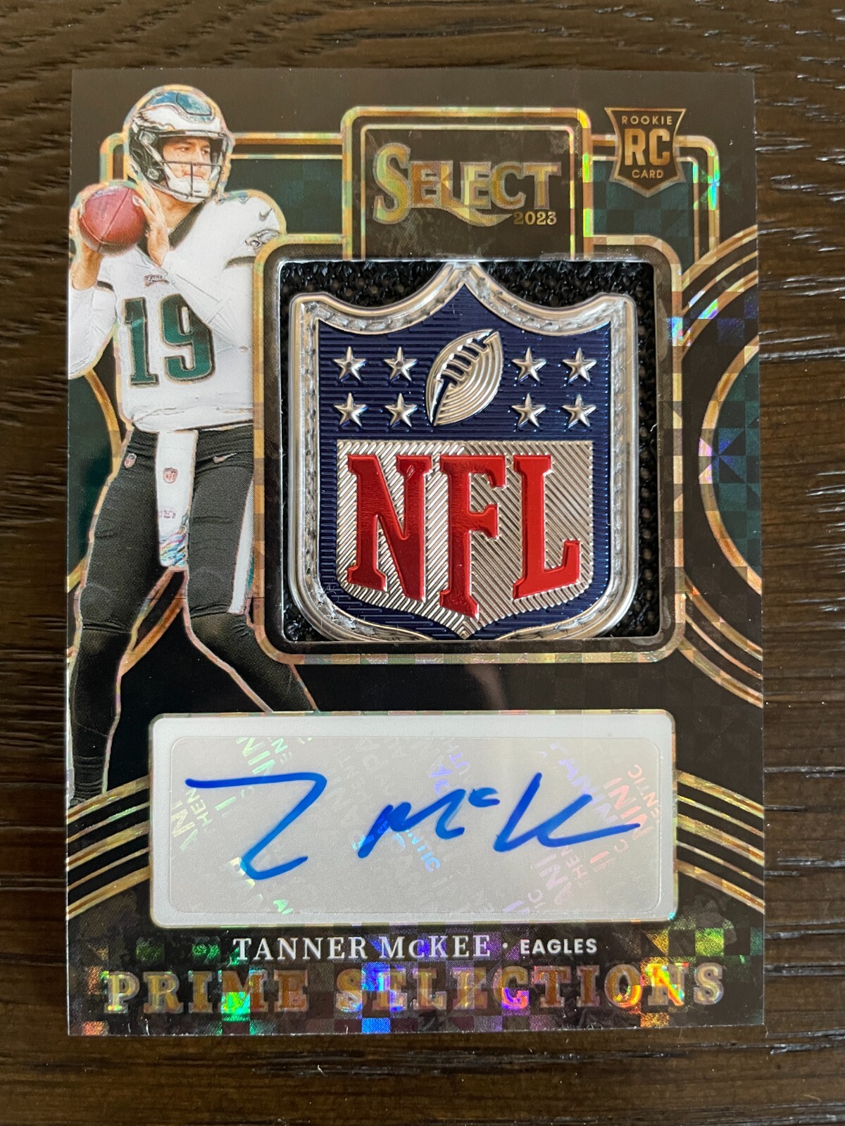 2023 Tanner McKee Select Black RPA Auto Patch NFL Shield 1/1 Rookie ...