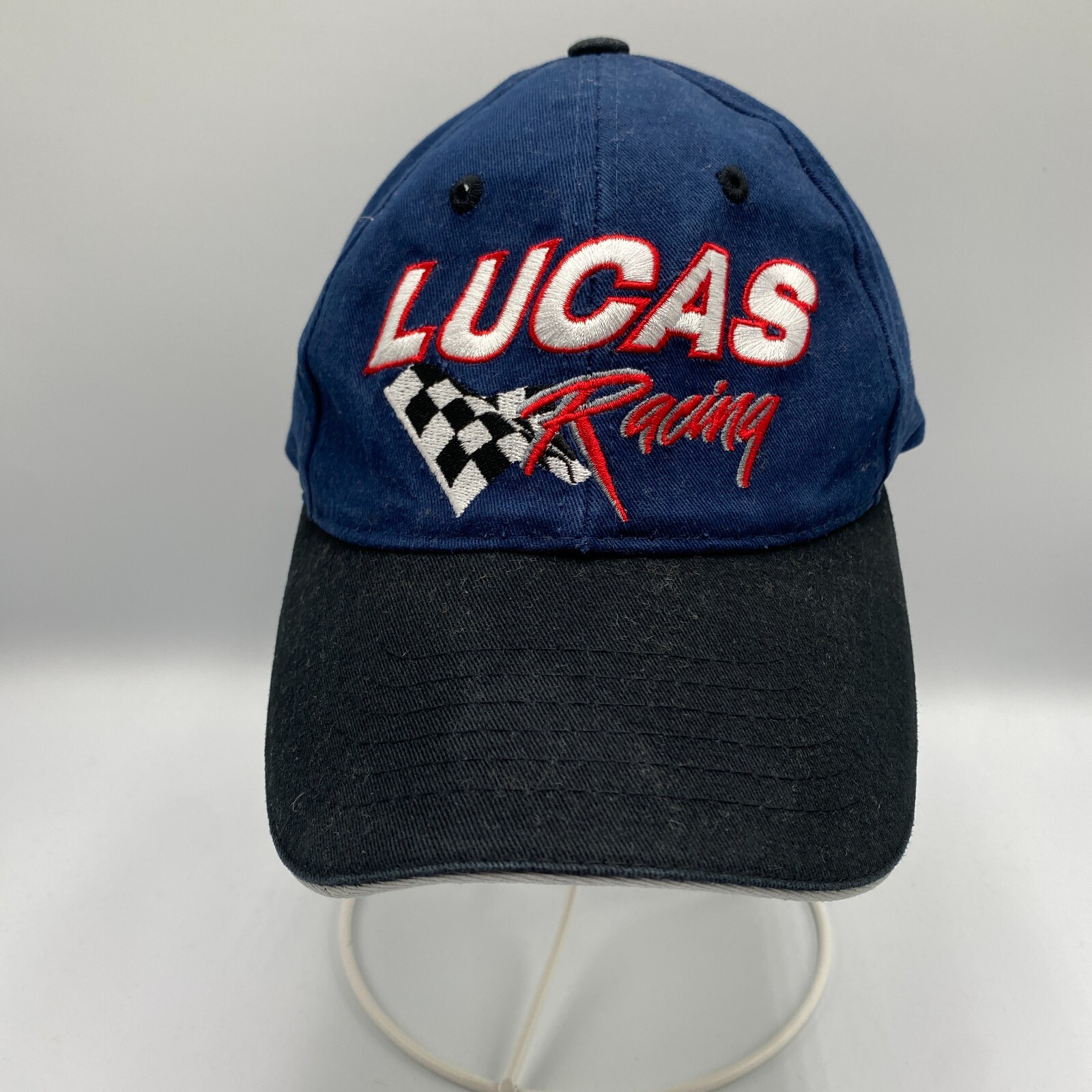 Lucas Oil Racing Adjustable Strapback Hat Cap Blue - Gem