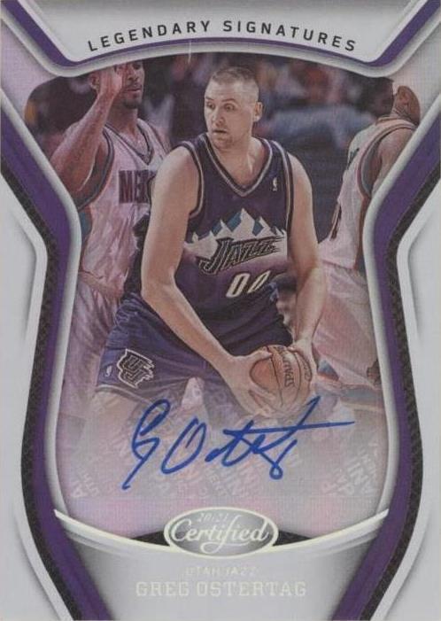 2020-21 Panini Certified - Legendary Signatures Greg Ostertag #LS-GOS ...