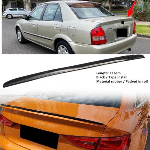 116cm Universal Rear Boot Trunk Spoiler Wing Rubber Black For Mazda 323 ...